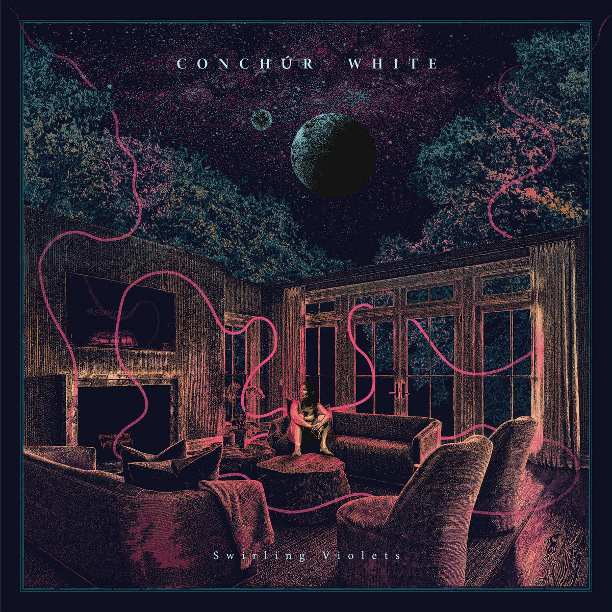 CONCHÚR WHITE - Swirling Violets - LP - Sea Blue Vinyl – Spindizzy