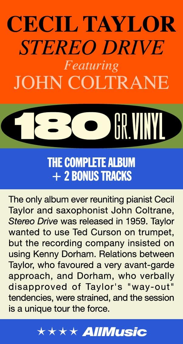 CECIL TAYLOR QUINTET - Stereo Drive (2023 Reissue with 2 Bonus Tracks)