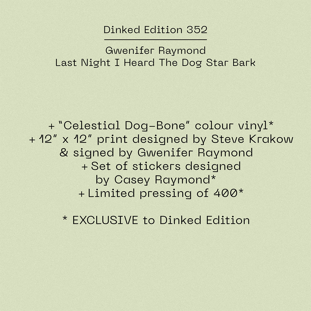 GWENIFER RAYMOND - Last Night I Heard The Dog Star Bark - LP - Vinyl ...