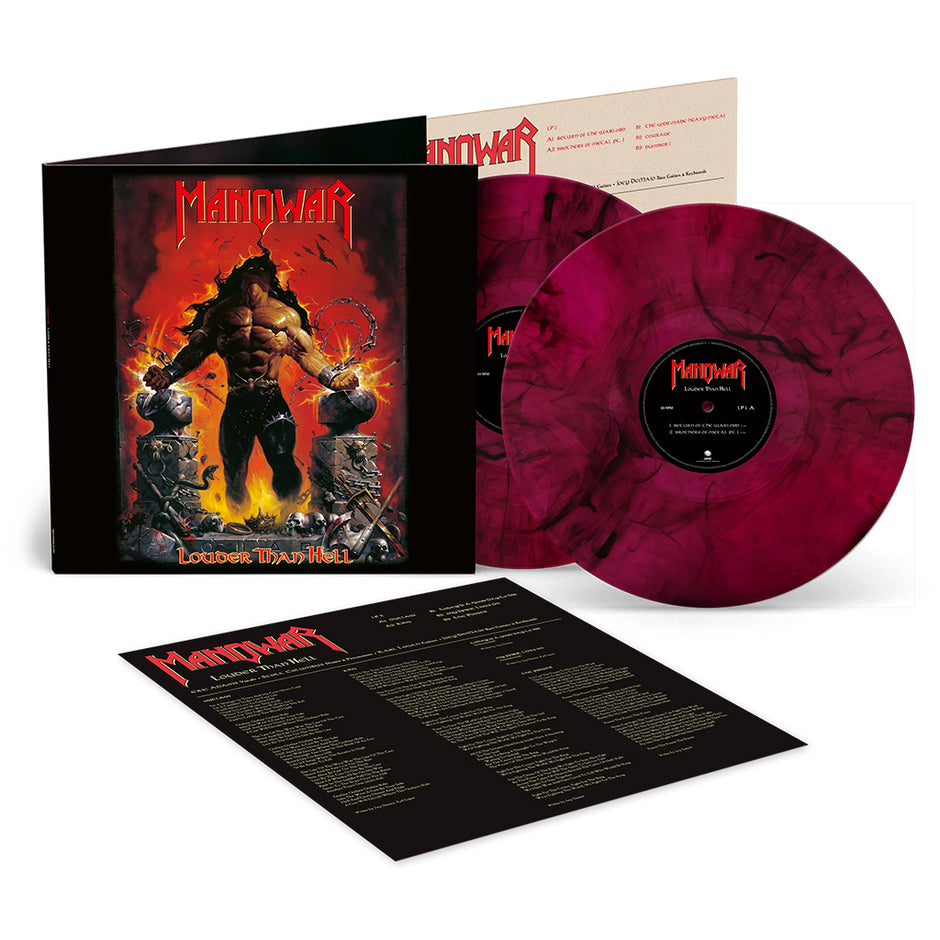 MANOWAR - Louder Than Hell (Reissue) - 2LP - Red and Black Marble Viny – Spindizzy