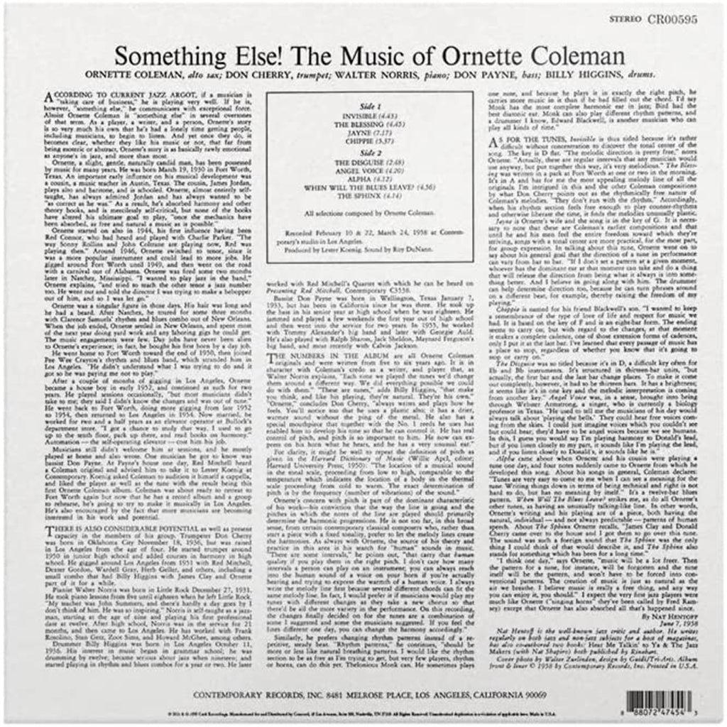ORNETTE COLEMAN - Something Else!!! (2023 All-Analog Master) - LP - 18