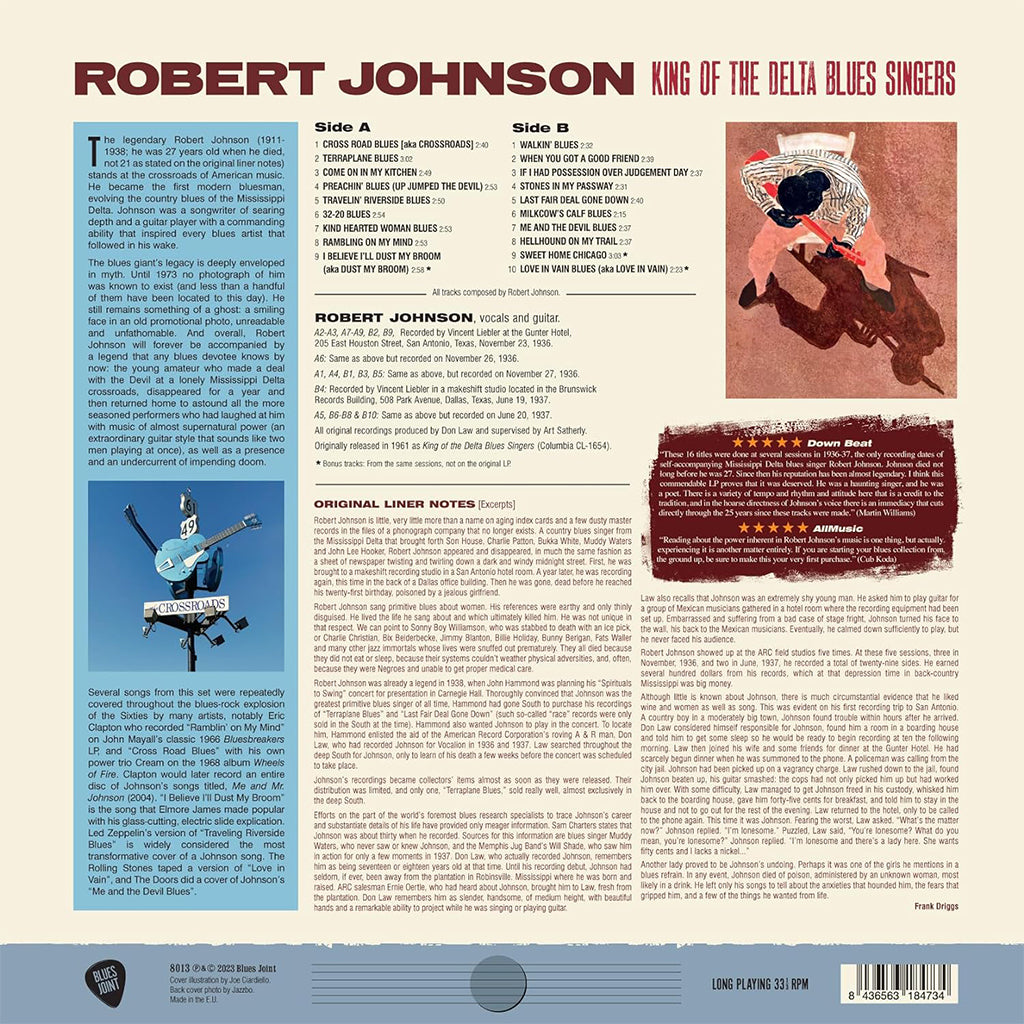ROBERT JOHNSON - King Of The Delta Blues Singers (2023 Reissue with 3