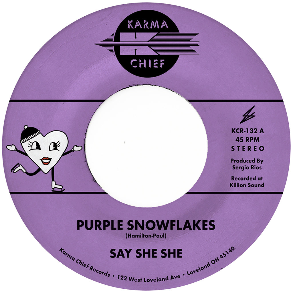 SAY SHE SHE - Purple Snowflakes b/w This Wintertime - 7'' - Opaque Dar ...