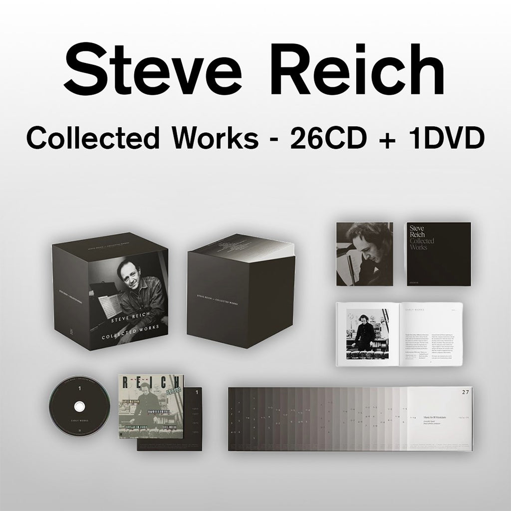 STEVE REICH - Collected Works - 26 x CD / 1 x DVD - Box Set – Spindizzy