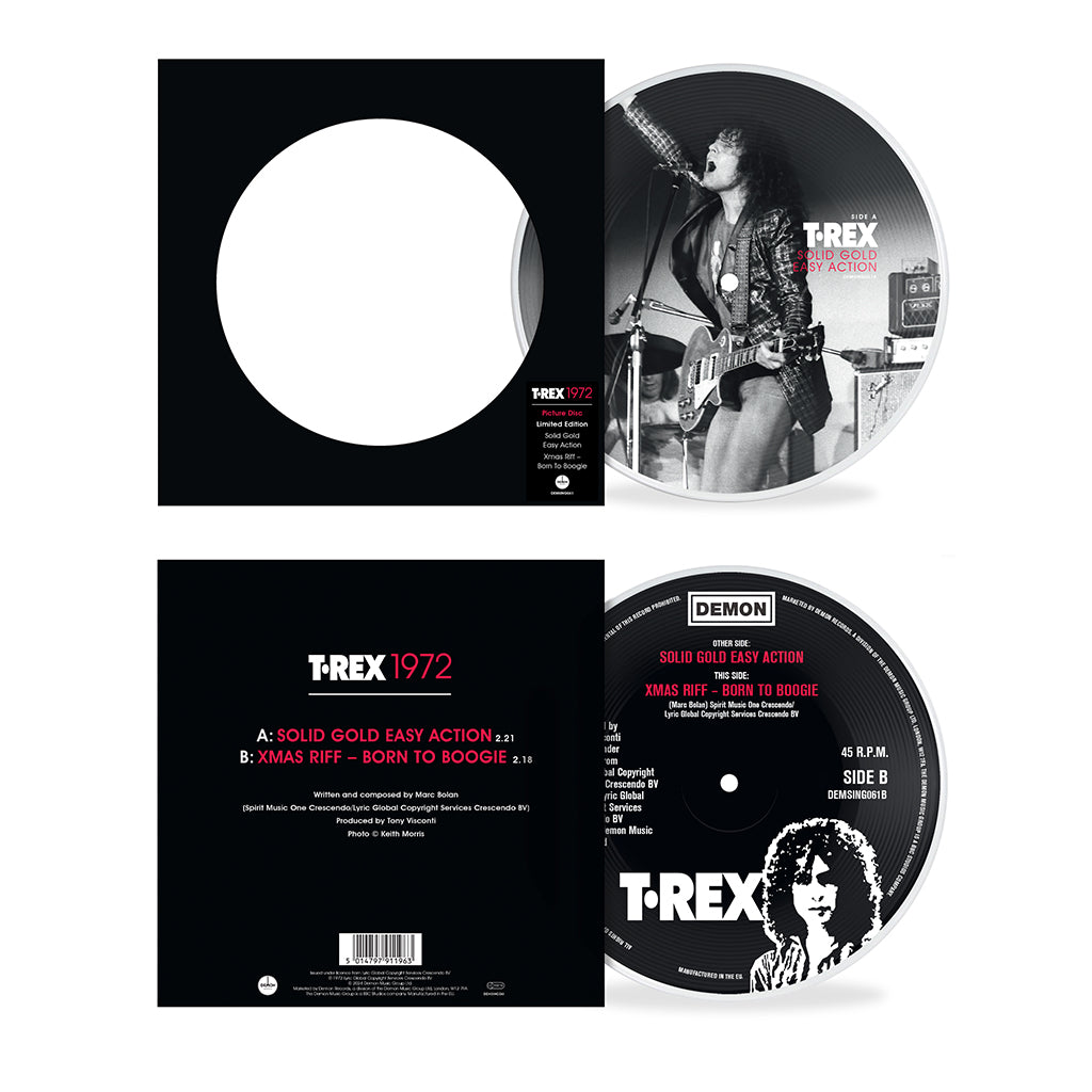 T. REX - Solid Gold Easy Action / Xmas Riff - Born To Boogie - 7'' - P