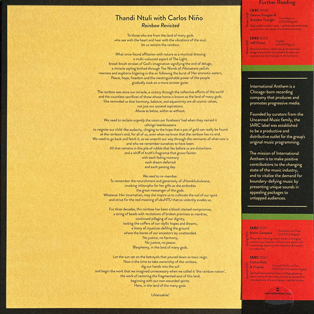THANDI NTULI WITH CARLOS NIÑO - Rainbow Revisited - LP - 'Pot Of Gold ...