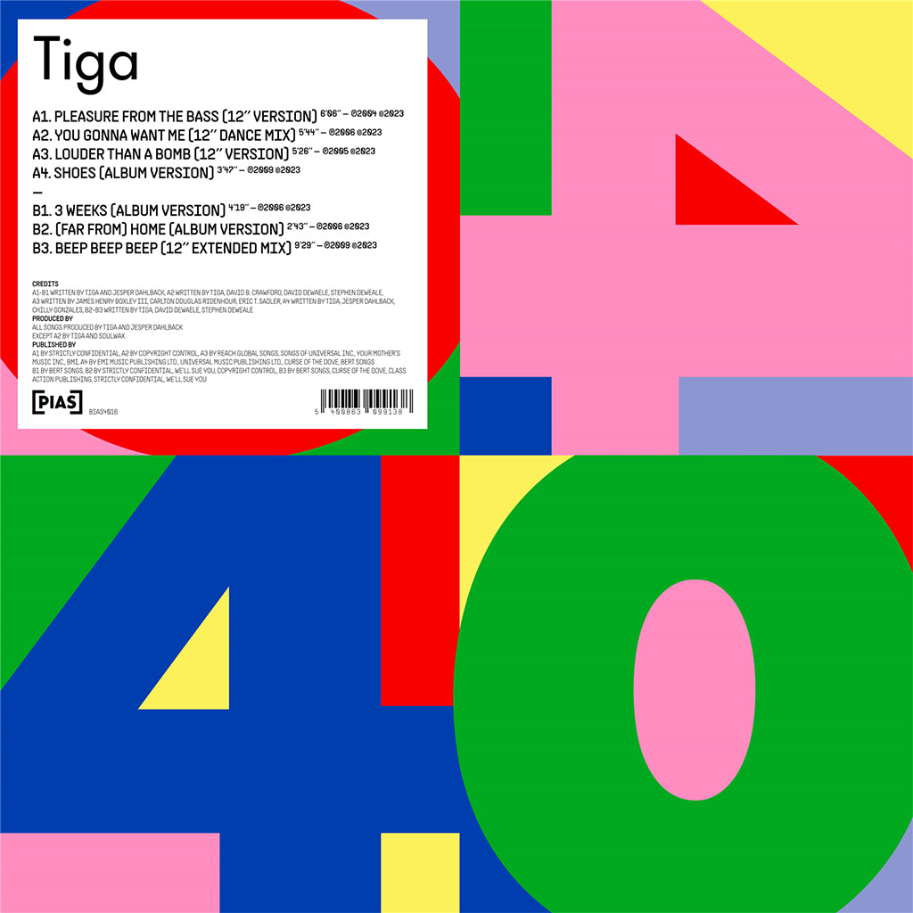 TIGA - [PIAS] 40 - 12'' EP - Vinyl – Spindizzy Dublin