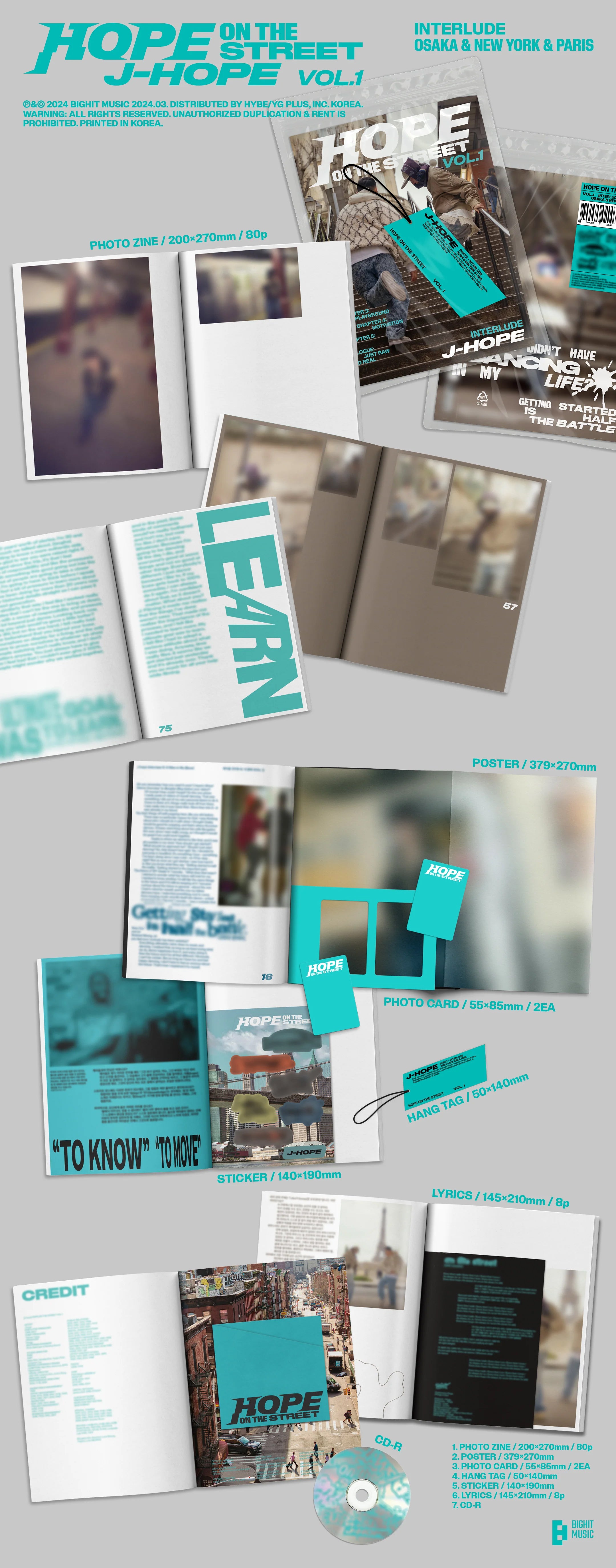 j-hope (BTS) - Hope On The Street Vol.1 (Version 2 - Interlude) - CD ...