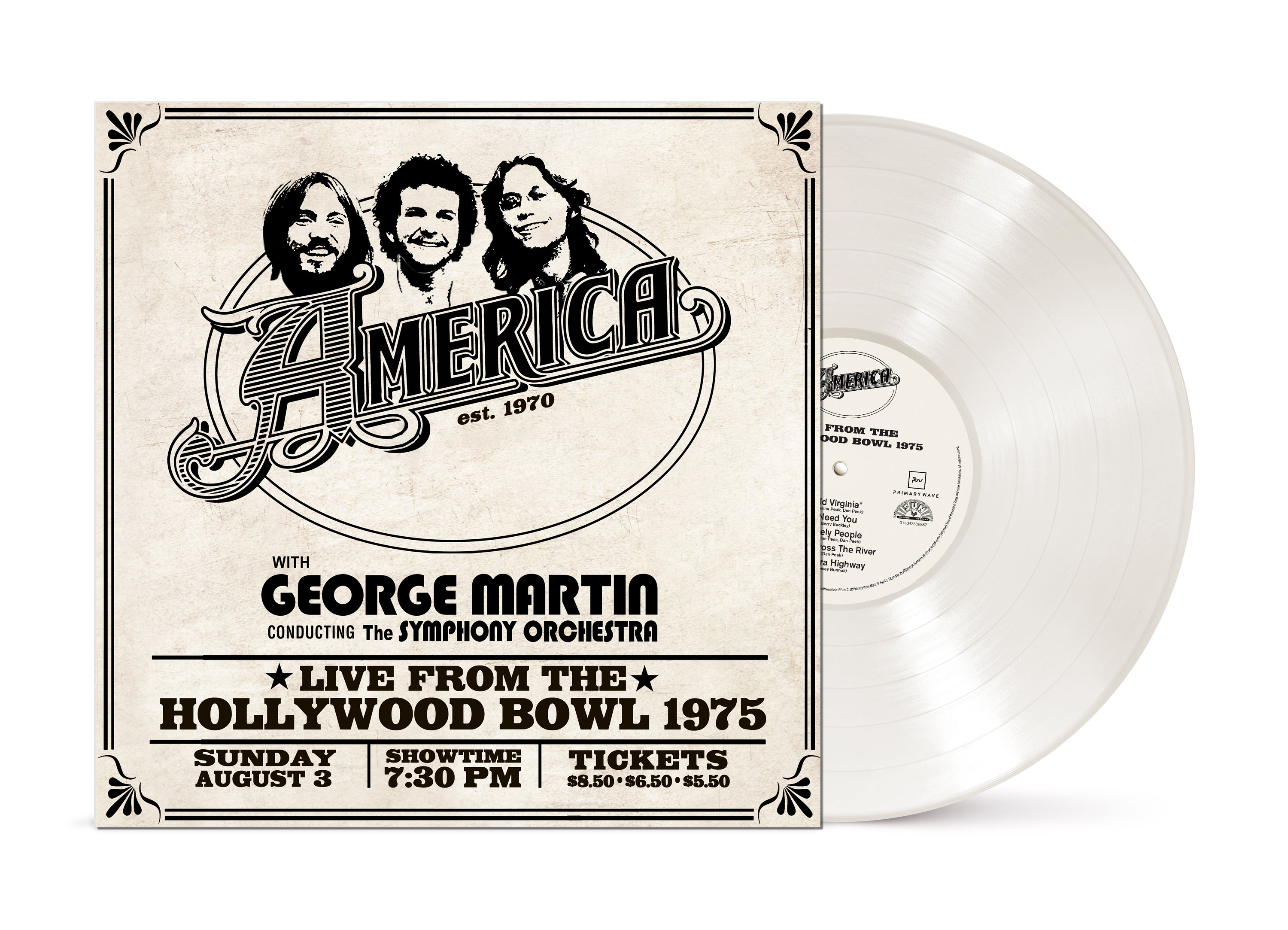 AMERICA - Live From The Hollywood Bowl – 1975 - 2 LP - Translucent Mil ...