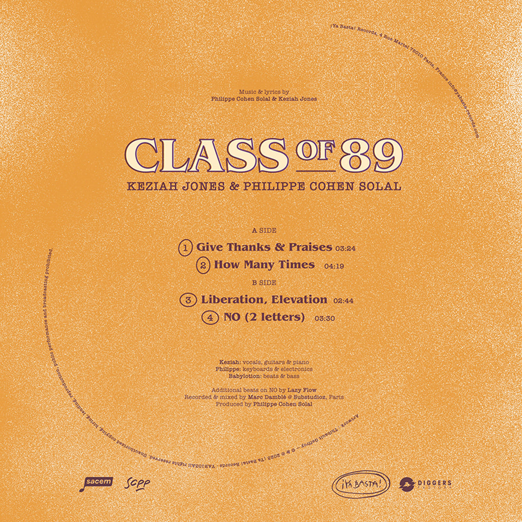 PHILIPPE COHEN SOLAL & KEZIA JONES - Class Of 89 - 12" EP - Vinyl [MAY
