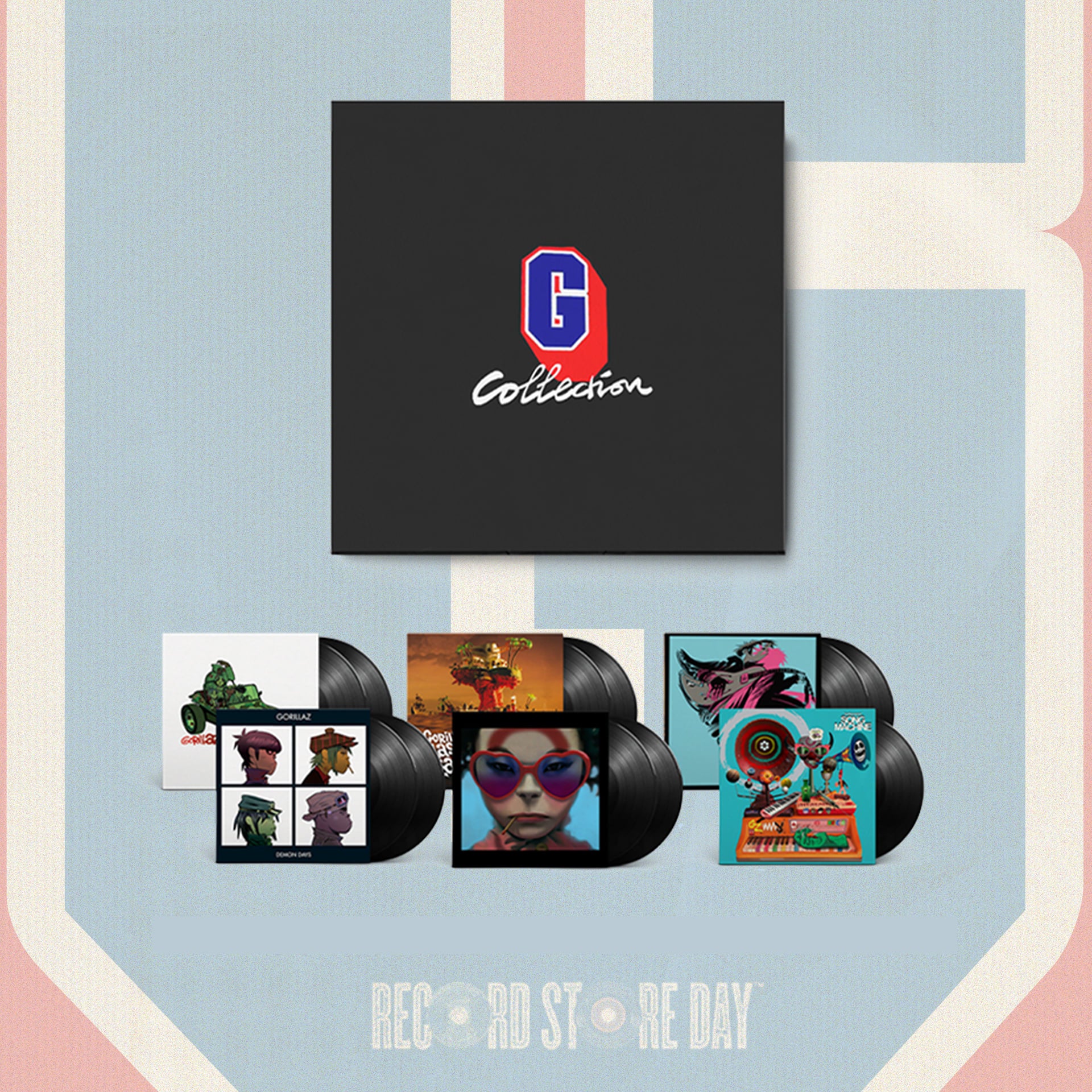 GORILLAZ - The G Collection - 4 x 2 LP Gatefold / 2 x 1 LP - Vinyl Box ...